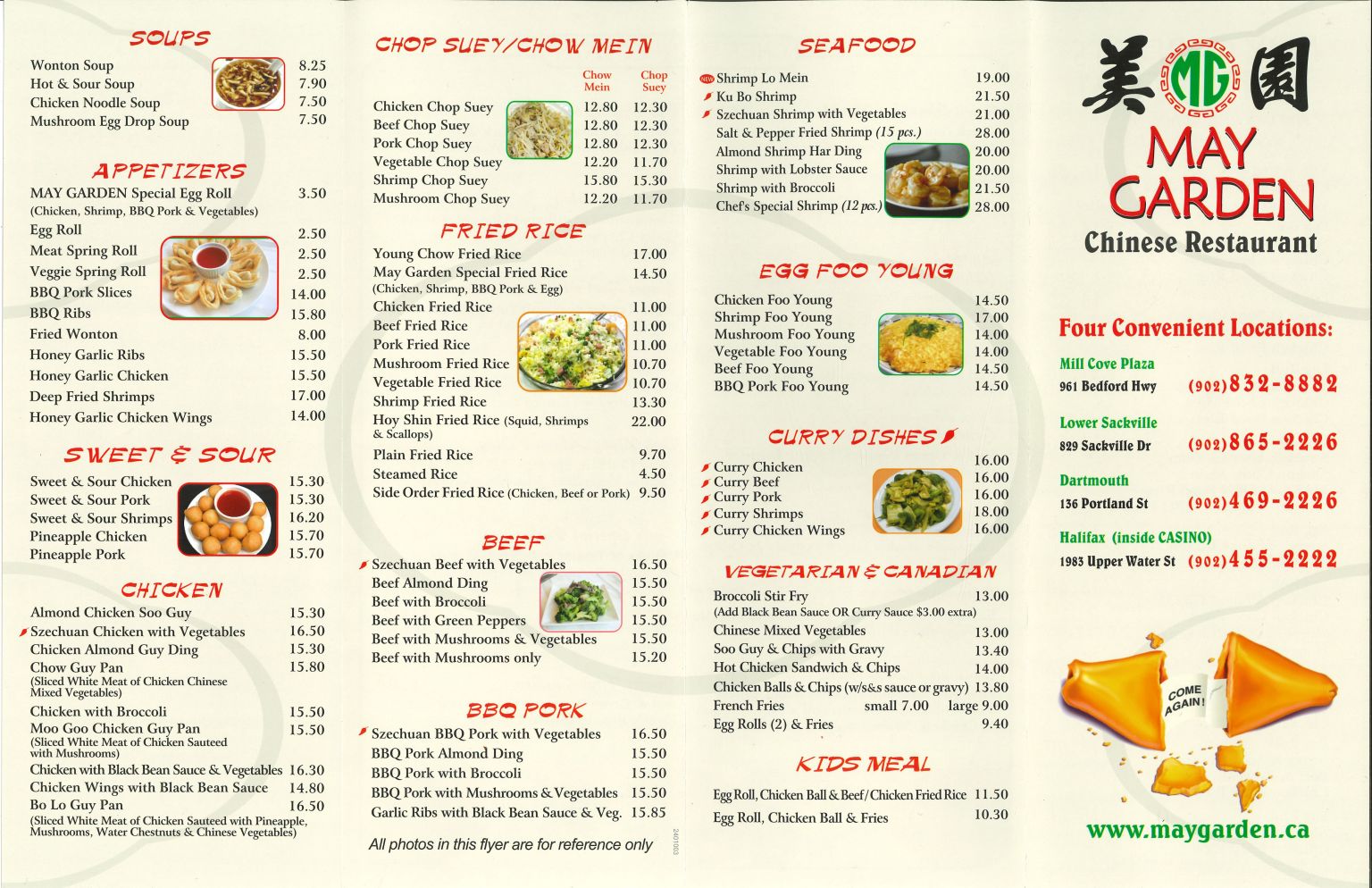 Menu – May Garden Chinese Restaurant